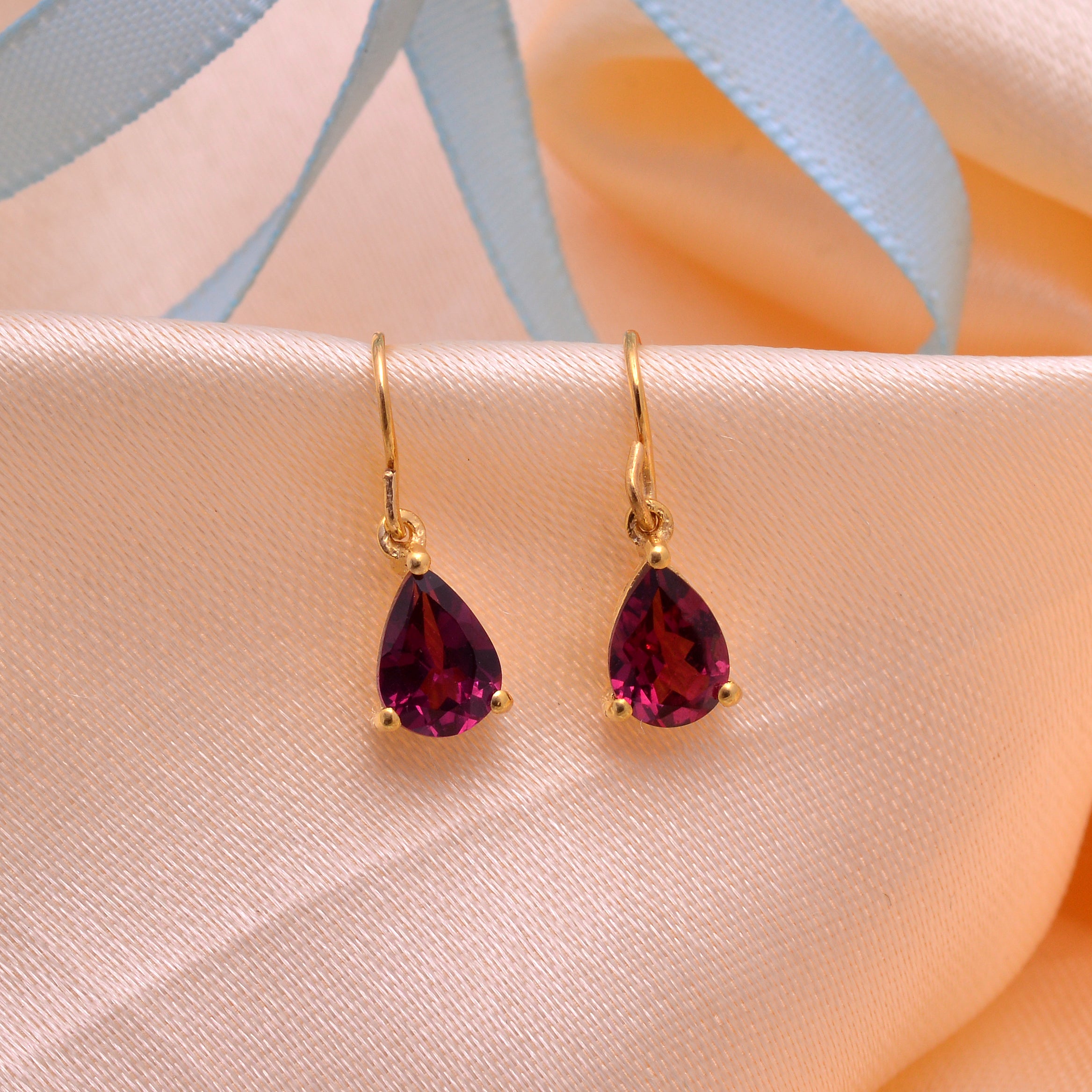 Rhodolite Garnet Earring